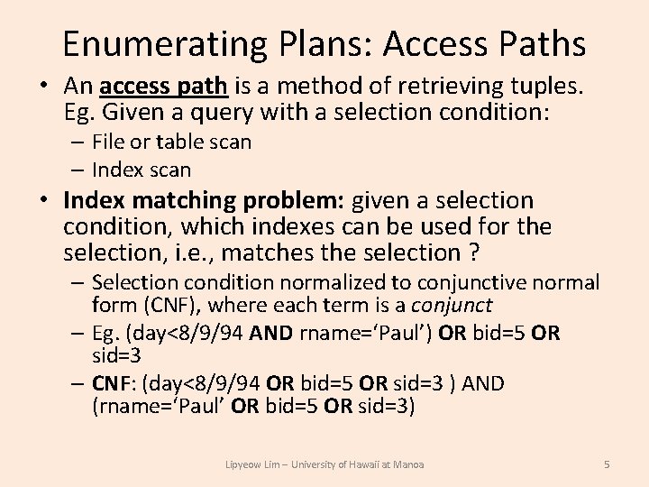 ICS 321 Data Storage Retrieval Overview of Query