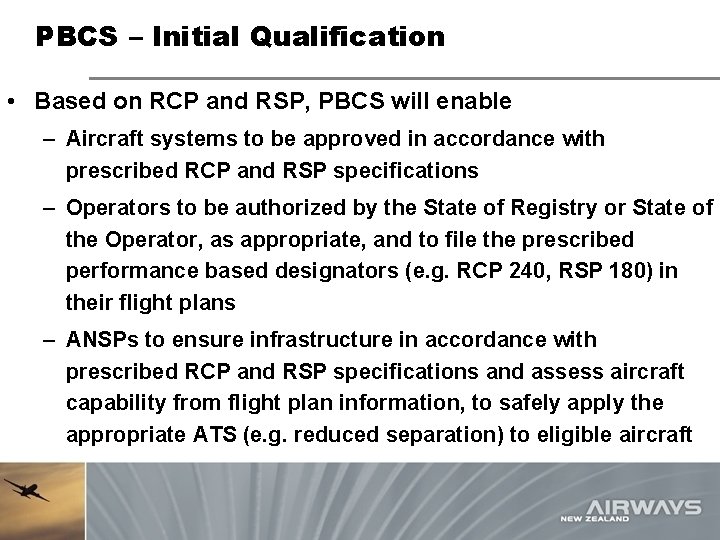 Performance Based Communications and Surveillance PBCS An introduction