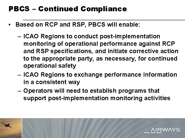 Performance Based Communications and Surveillance PBCS An introduction