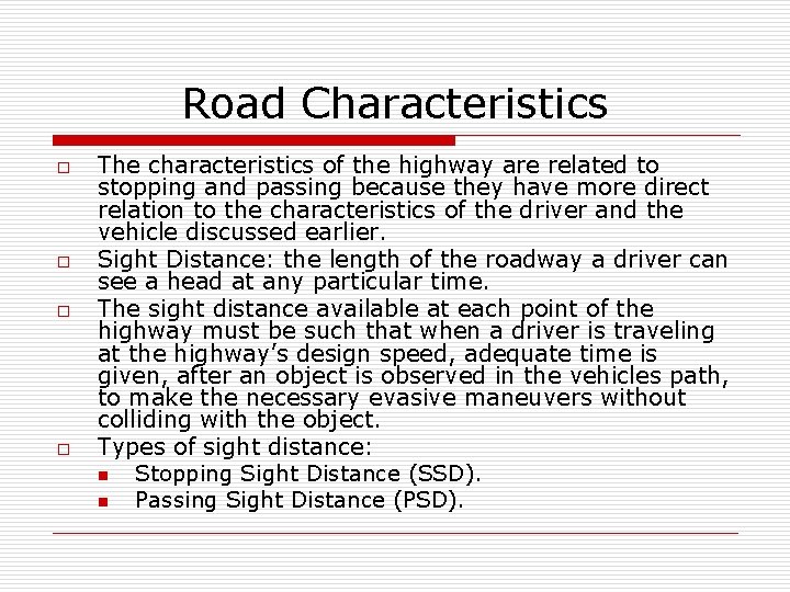Main Components of the Highway Mode of Transportation