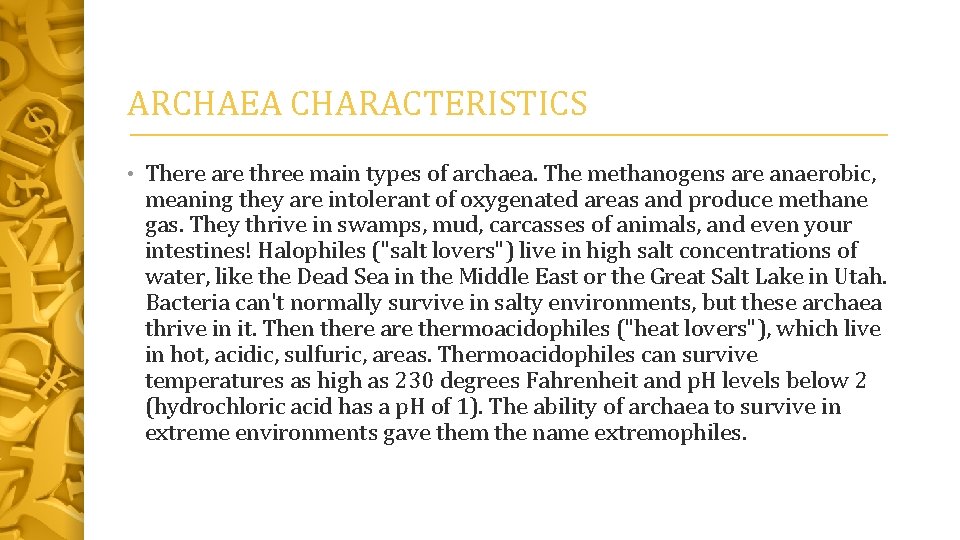 ARCHAEA AND EUBACTERIA KINGDOMS By jacorey williamson biology