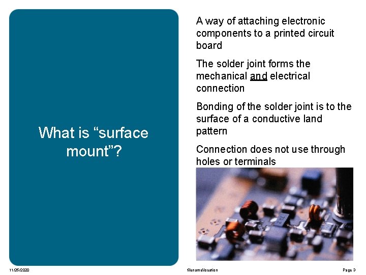 Introduction to Surface Mount Technology 24 April 2002