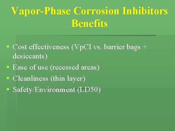 Vp CI Chemistry 101 Kristy Gillette Cortec Corporation