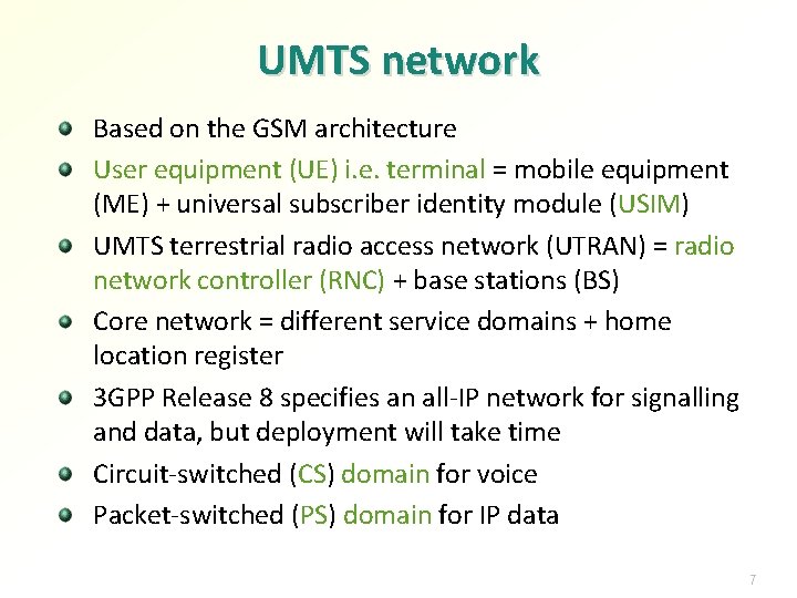 Network Security GSM and 3 G Security Tuomas