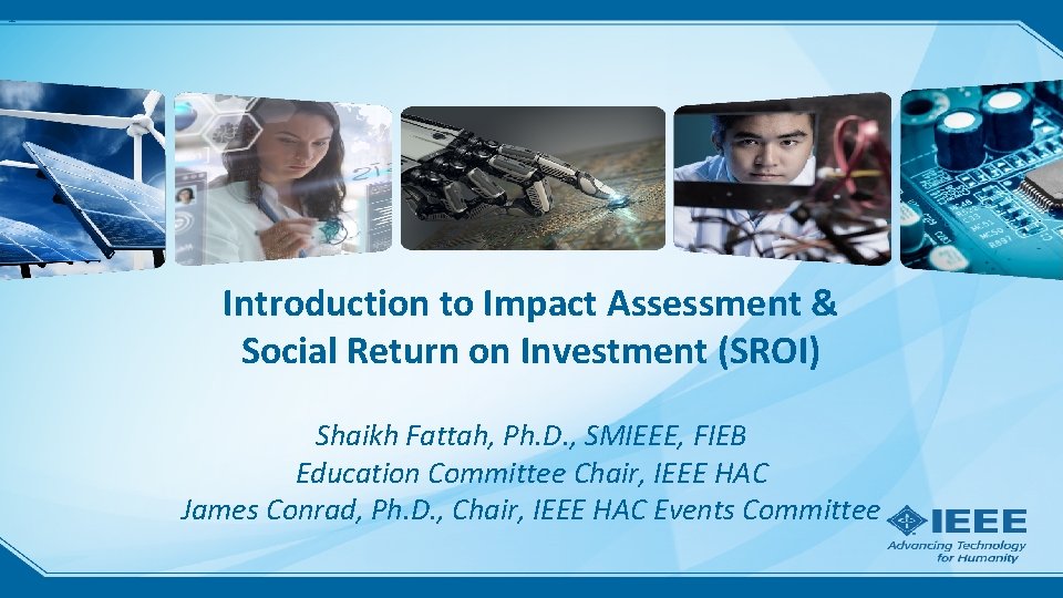 1 Introduction to Impact Assessment Social Return on