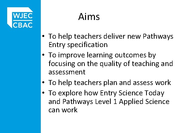 Entry Pathways Introduction to Science Today Brian Harris