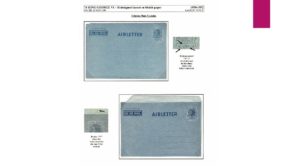 7 d AUSTRALIAN AIRLETTERS 1944 1952 PRESENTED BY