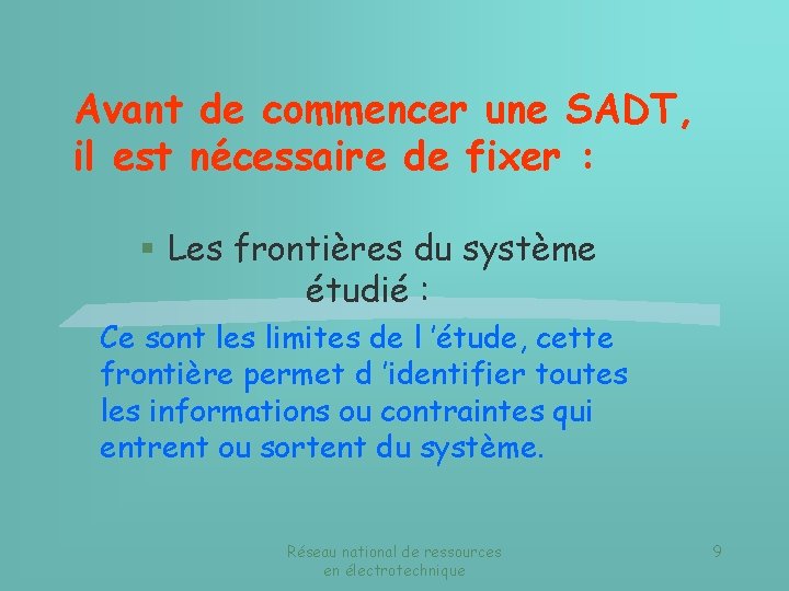 Analyse fonctionnelle La SADT du point de vue