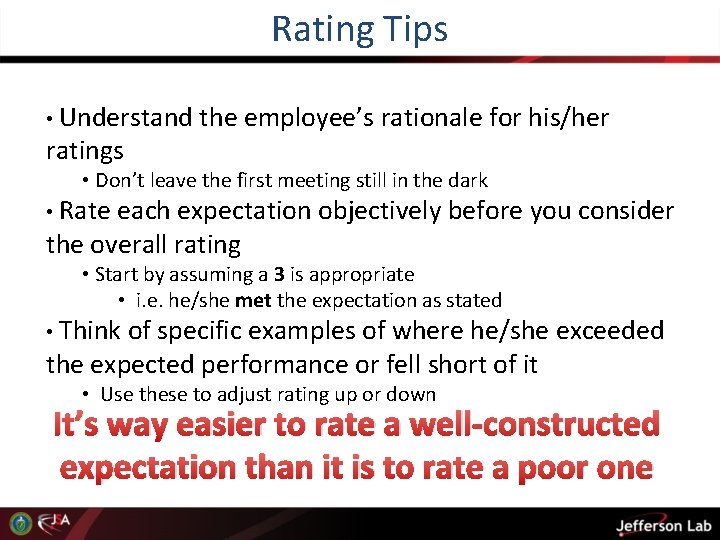 Writing them Rating them n n Definitions Examples