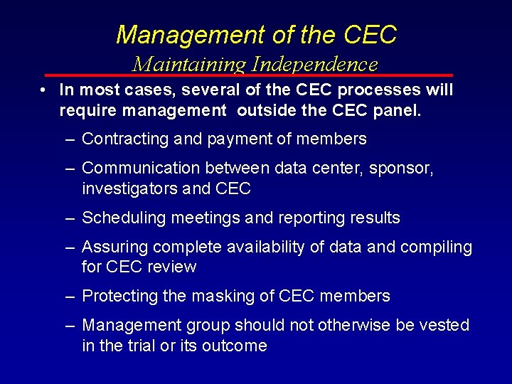 The Adjudicators Role and Responsibilities of the CEC