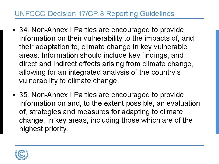 CGE TRAINING MATERIALS VULNERABILITY AND ADAPTATION ASSESSMENT CHAPTER