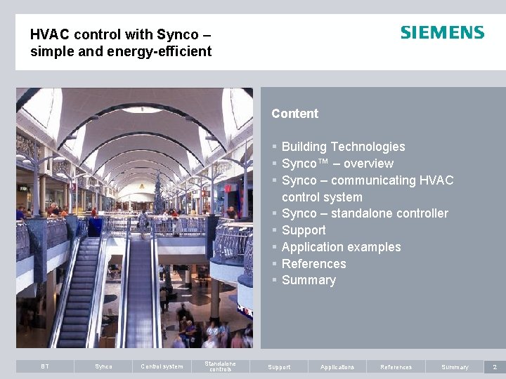 HVAC control with Synco simple and energyefficient Siemens