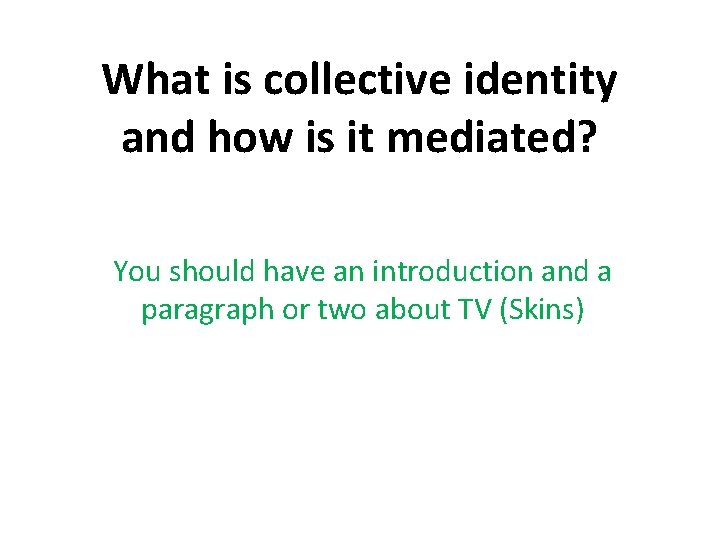 What is collective identity and how is it