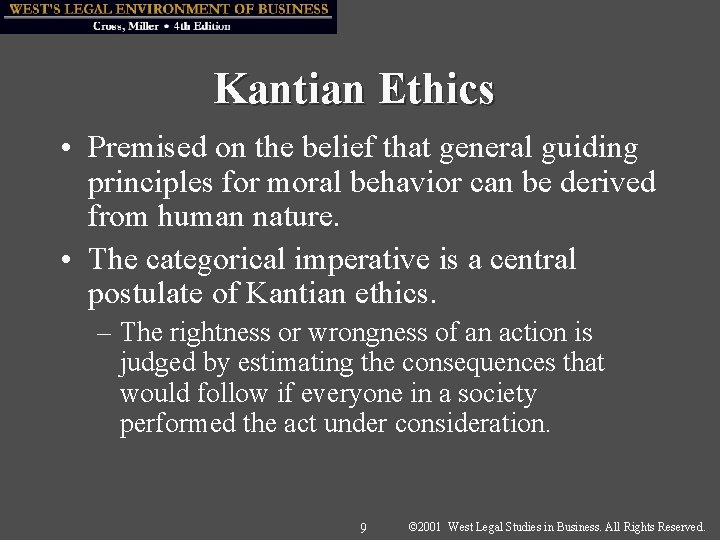 Chapter 4 Ethics and Business Decision Making 1