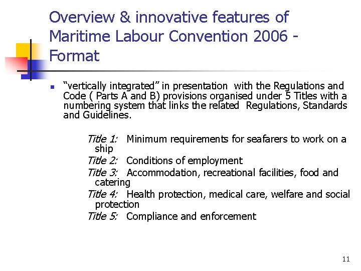 International Labour Standards Department ILO Geneva 1 The