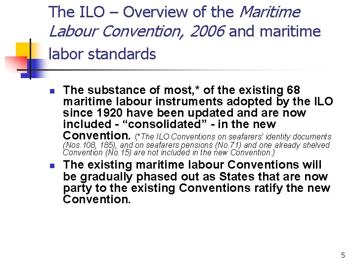 International Labour Standards Department ILO Geneva 1 The