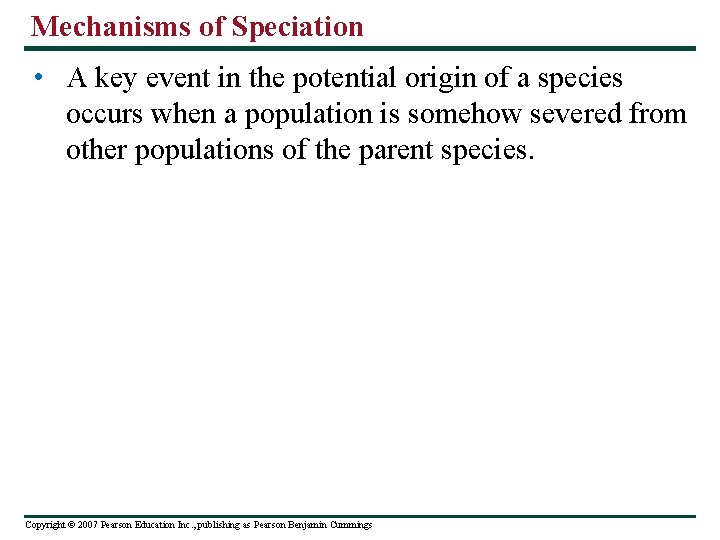 CHAPTER 14 How Biological Diversity Evolves Power Point
