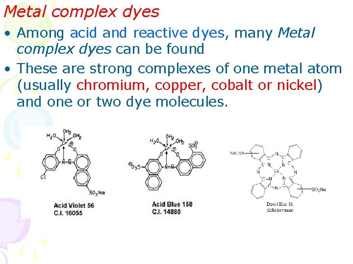 Azo Dye Removal Dye classification All aromatic compounds