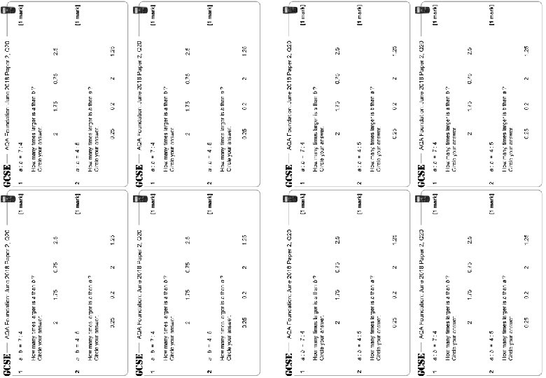 Comparing Ratios Foundation GCSE Questions AQA These questions