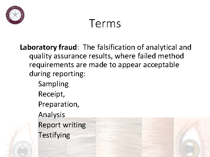 Laboratory Data Integrity Ashraf Mozayani Pharm D Ph