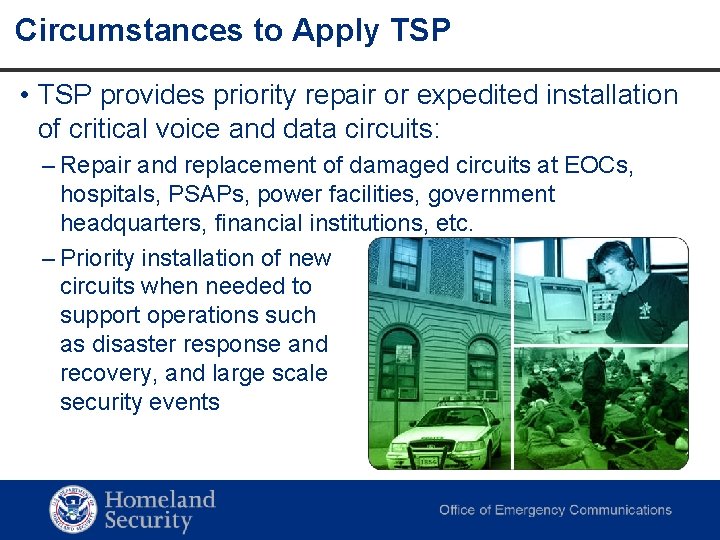 Priority Telecommunications Services PTS Office of Emergency Communications