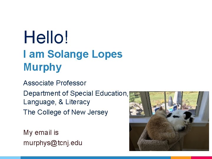 Hello I am Solange Lopes Murphy Associate Professor