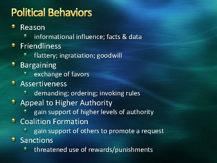 Power Politics Social Influence Leadership The ability to