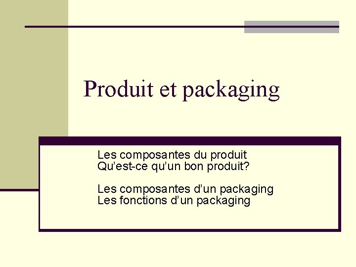 ORGANISATION ET PLANIFICATION DE LA MISE SUR LE