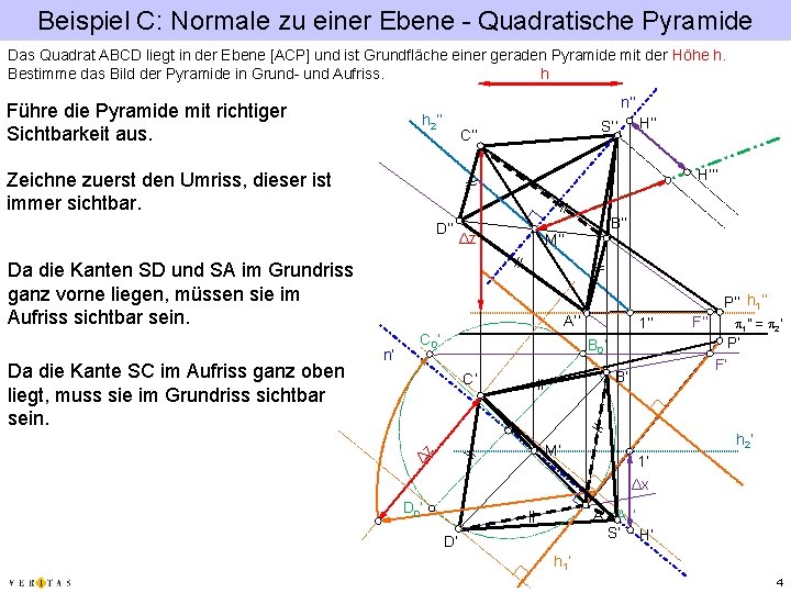 Beispiel Normale zu einer Ebene Quadratische Pyramide Ergnzung
