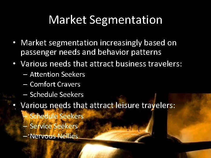 Airline Marketing Economics The Role of Passenger Demand