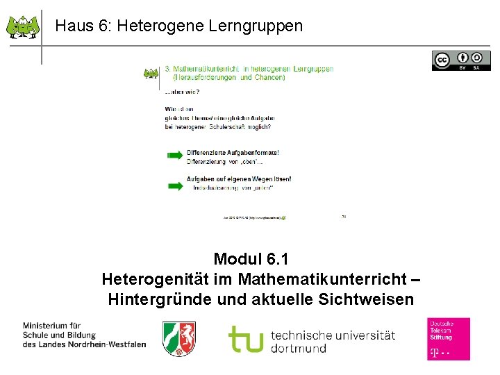 Haus 6 Heterogene Lerngruppen Modul 6 1 Heterogenitt