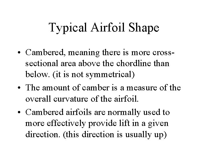 Airfoil Terminology and Pressure Distribution Lecture 3 Chapter