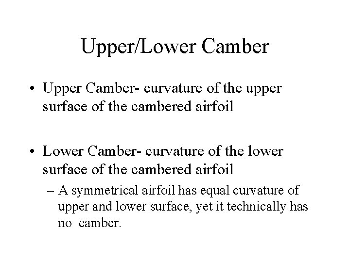 Airfoil Terminology and Pressure Distribution Lecture 3 Chapter