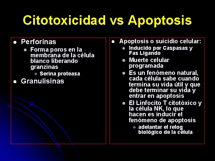 Mecanismos Efectores de la Respuesta Inmune Inmunidad Celular