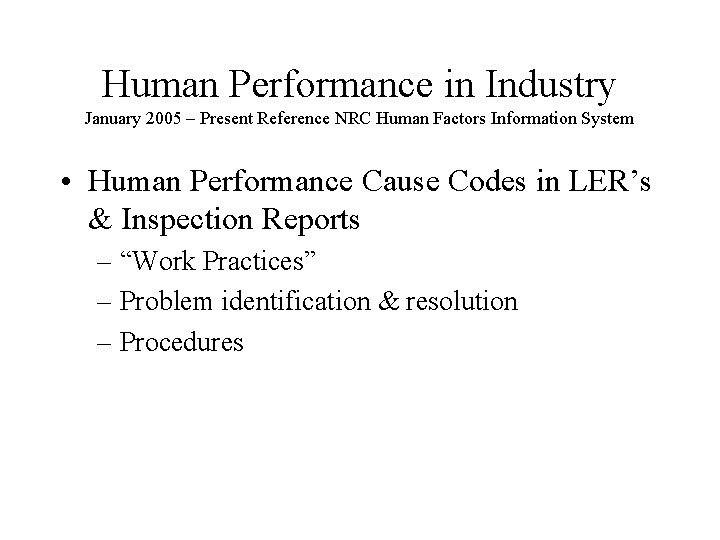 Design Bases From 1957 to 2003 June 18