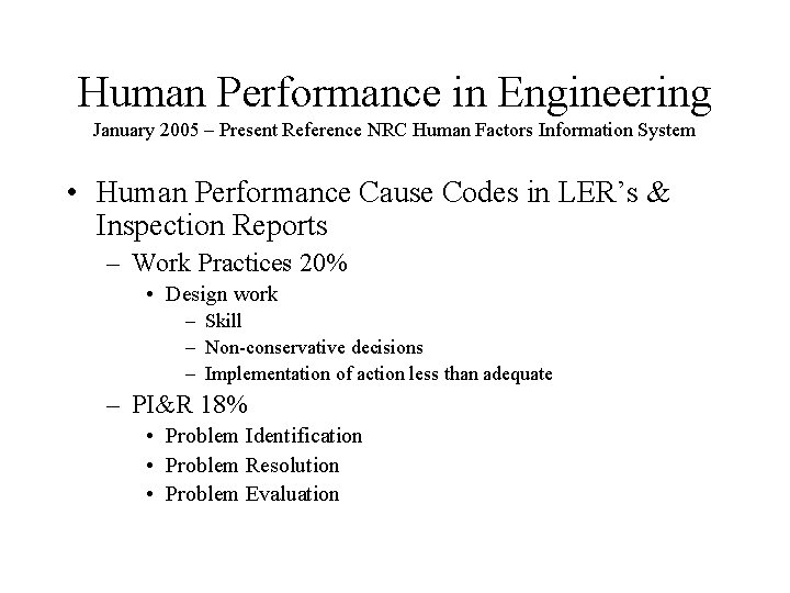 Design Bases From 1957 to 2003 June 18