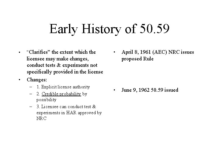 Design Bases From 1957 to 2003 June 18