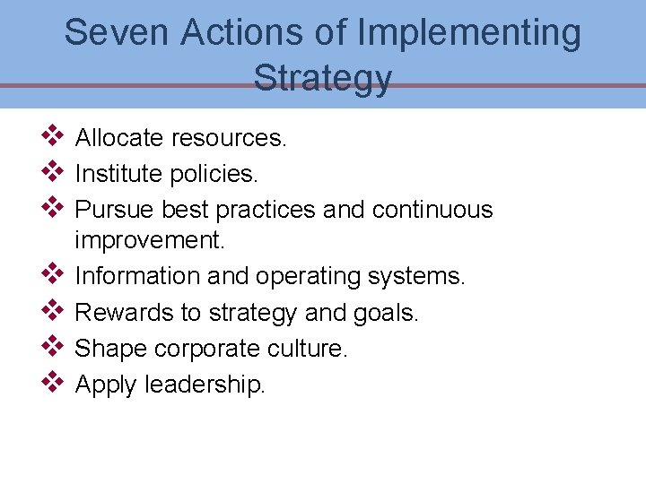 Implementing Strategies Marketing FinanceAccounting RD and MIS Issues