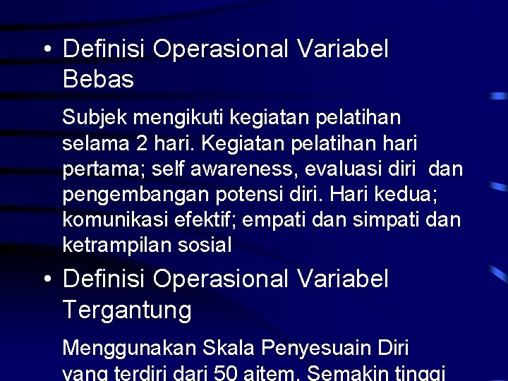 VARIABEL DALAM PENELITIAN EKSPERIMEN PERTEMUAN 4 PSIKOLOGI EKSPERIMEN