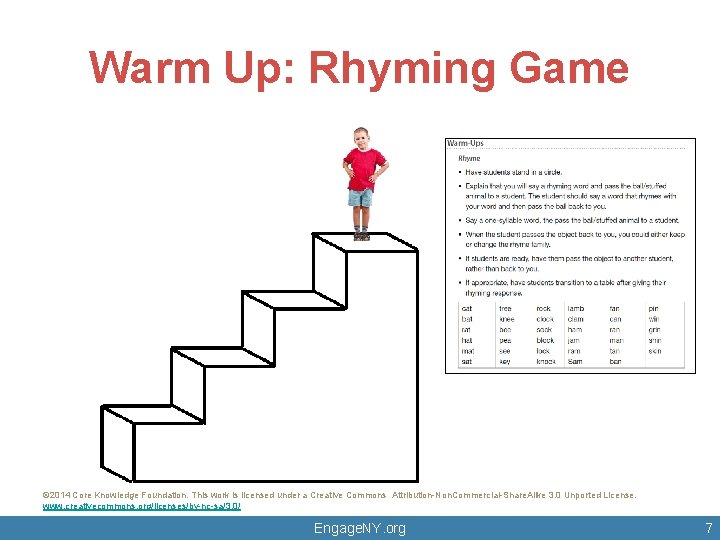 Warm Up Rhyming Game Please stand in circles