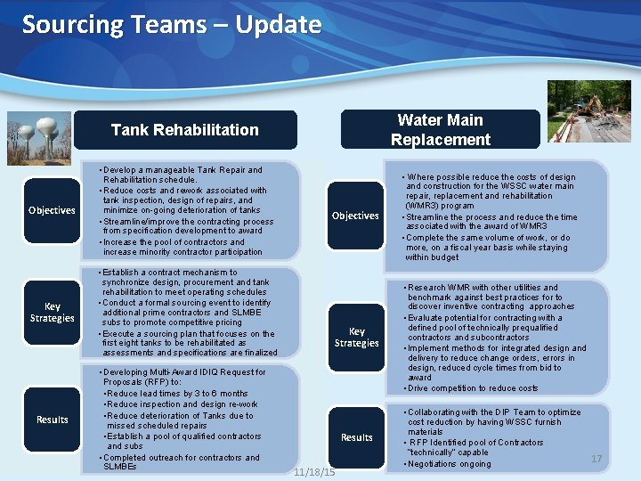 Supply Chain Management Transformation Update to the WSSC