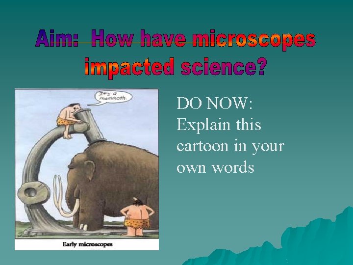 DO NOW Explain this cartoon in your own