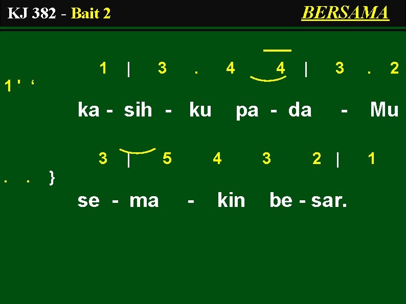 KJ 382 1 4 YA YESUS TERKASIH Syair
