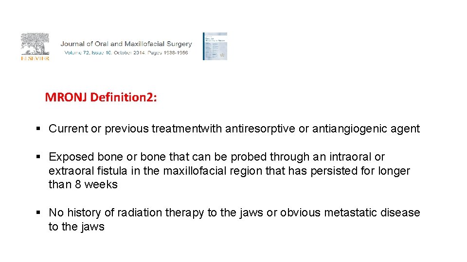 In The Name Of GOD Medicationrelated osteonecrosis of