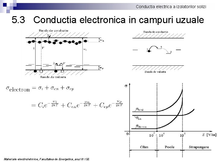 Materiale electrotehnice II Conductia electrica 5 Conductia electrica