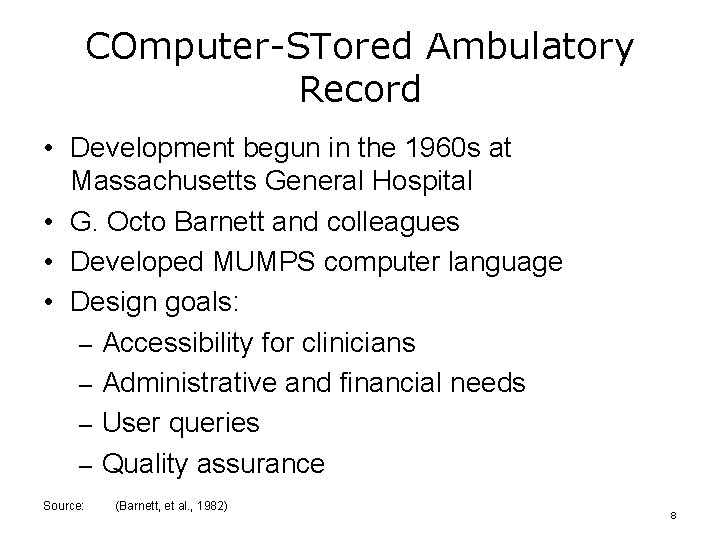 History of Health Information Technology in the U