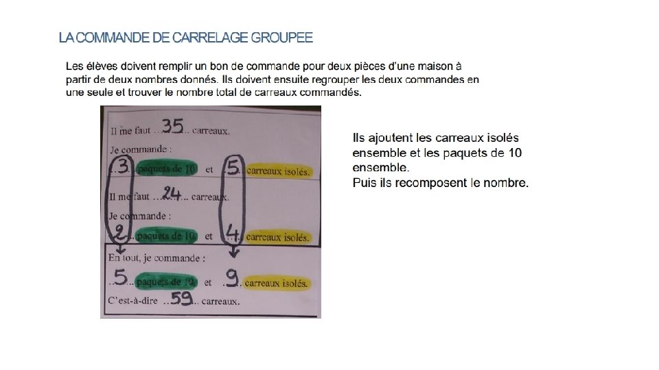 Construction du nombre au cycle 2 Mercredi 20