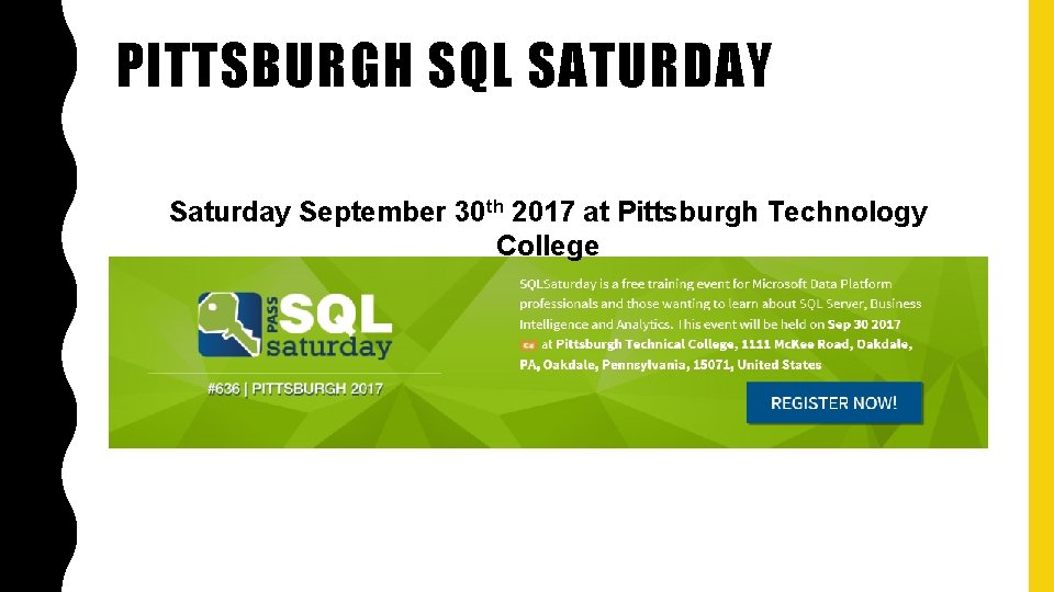 PITTSBURGH POWER BI GROUP WELCOME THANK YOU FOR