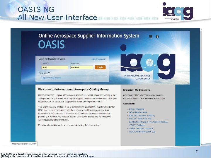 OASIS Next Generation Project Summary Tim Lee July