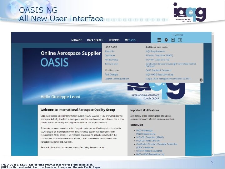 OASIS Next Generation Project Summary Tim Lee July